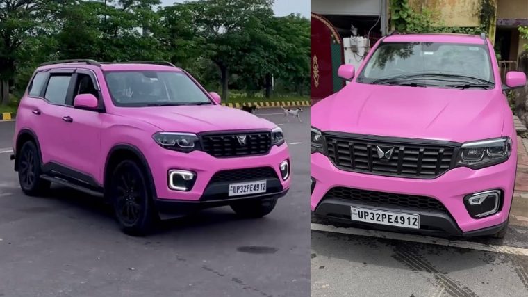 Pink Revolution: Lucknow Makeup Artist Gives Mahindra Scorpio N a Bold ...
